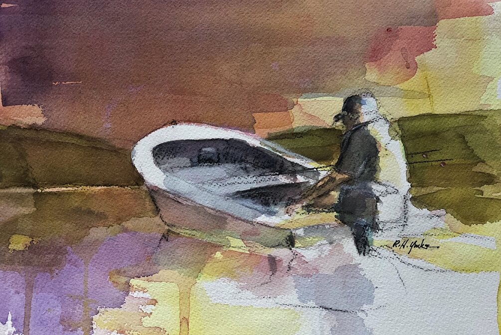 Fishing on Deep Creek Lake – Robert Yonke Art